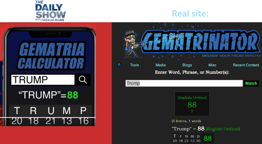 Comedy Central Continues to Mock Gematria By the Numbers - Gematrinator 85