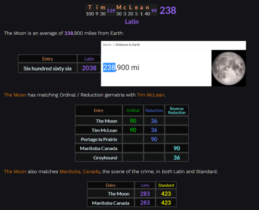 The 2008 Beheading of Tim McLean on a Greyhound Bus - Gematrinator 85