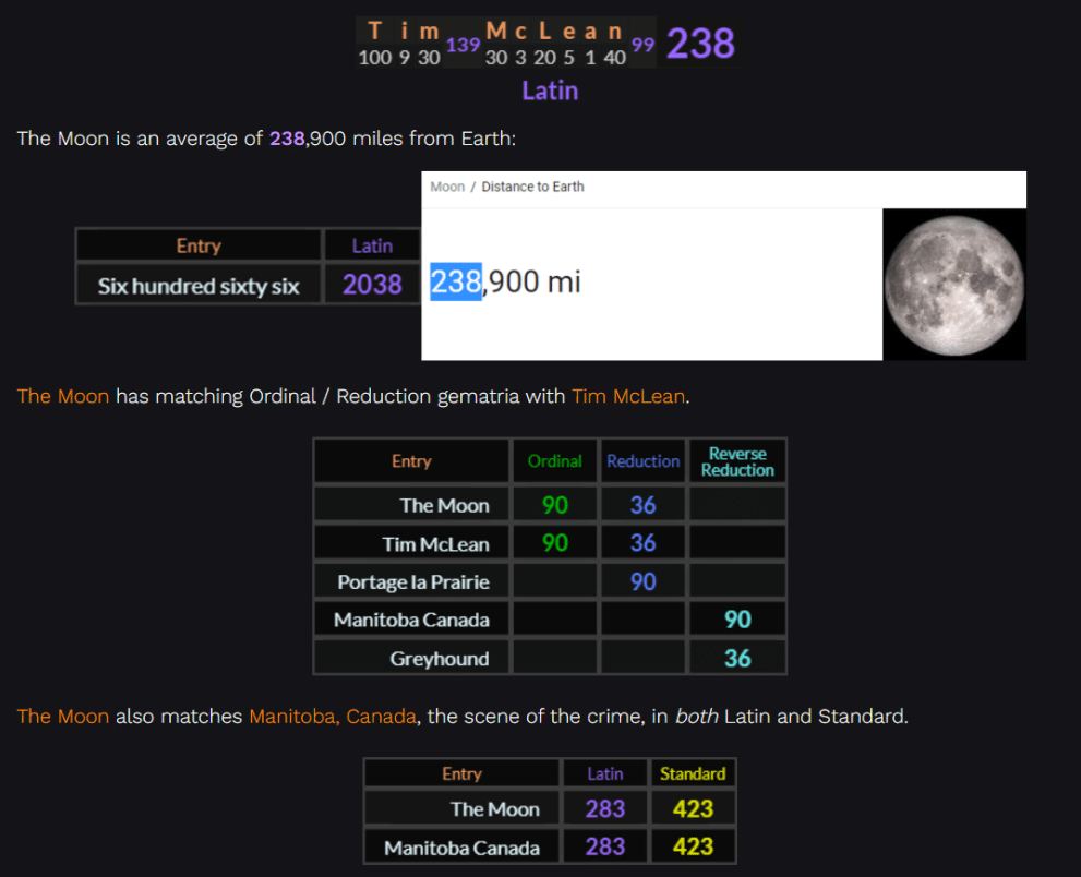 The 2008 Beheading of Tim McLean on a Greyhound Bus - Gematrinator 85